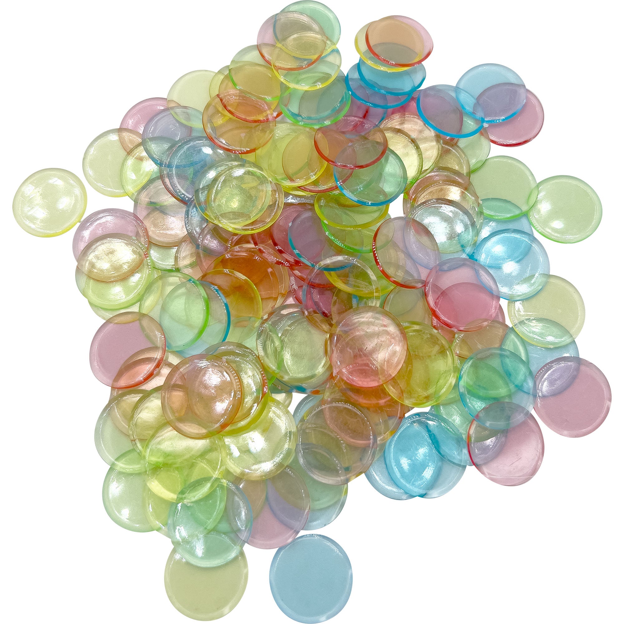 2158 Pk144 Budgie Chips Classic Translucent Colorful Lightweight Toys